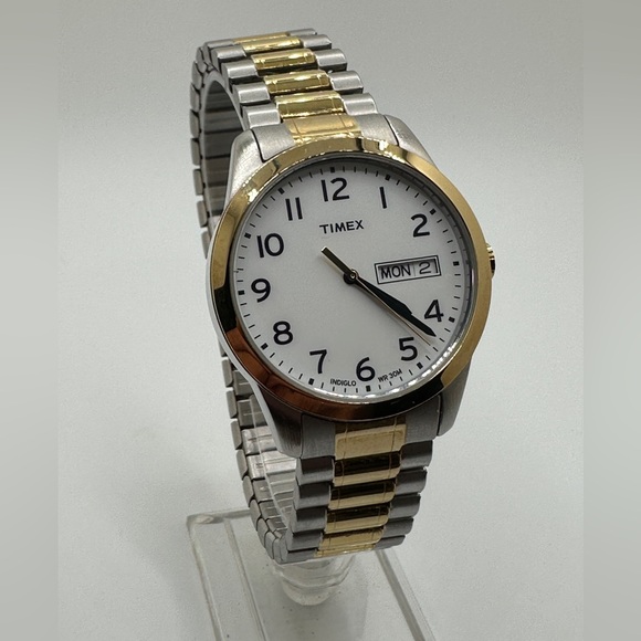 Timex | Accessories | Mens Timex Indiglo Watch Two Tone Stainless Steel ...